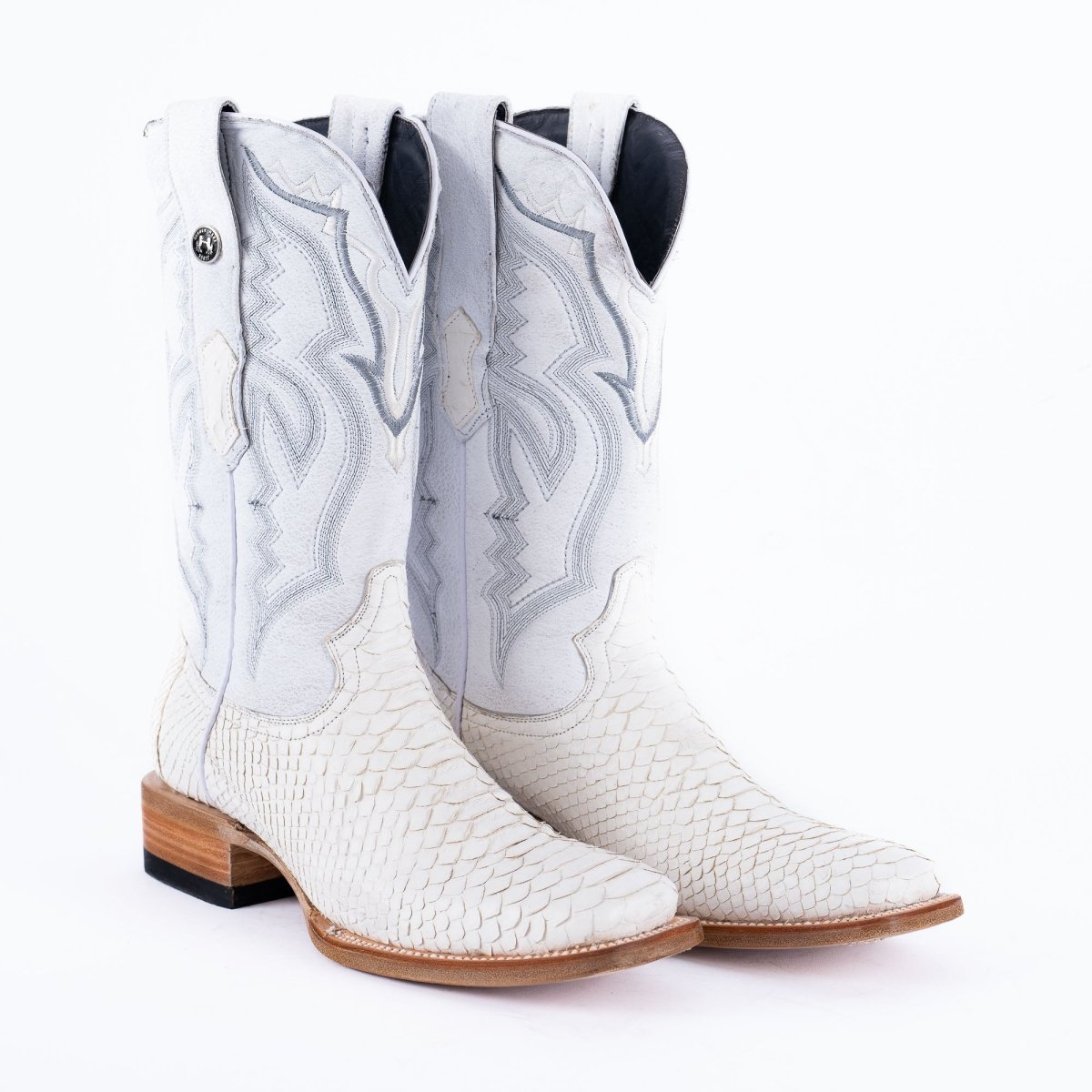 TANNER MARK MEN'S EXOTIC LEATHER Python White Cowboy Boots – Tanner ...